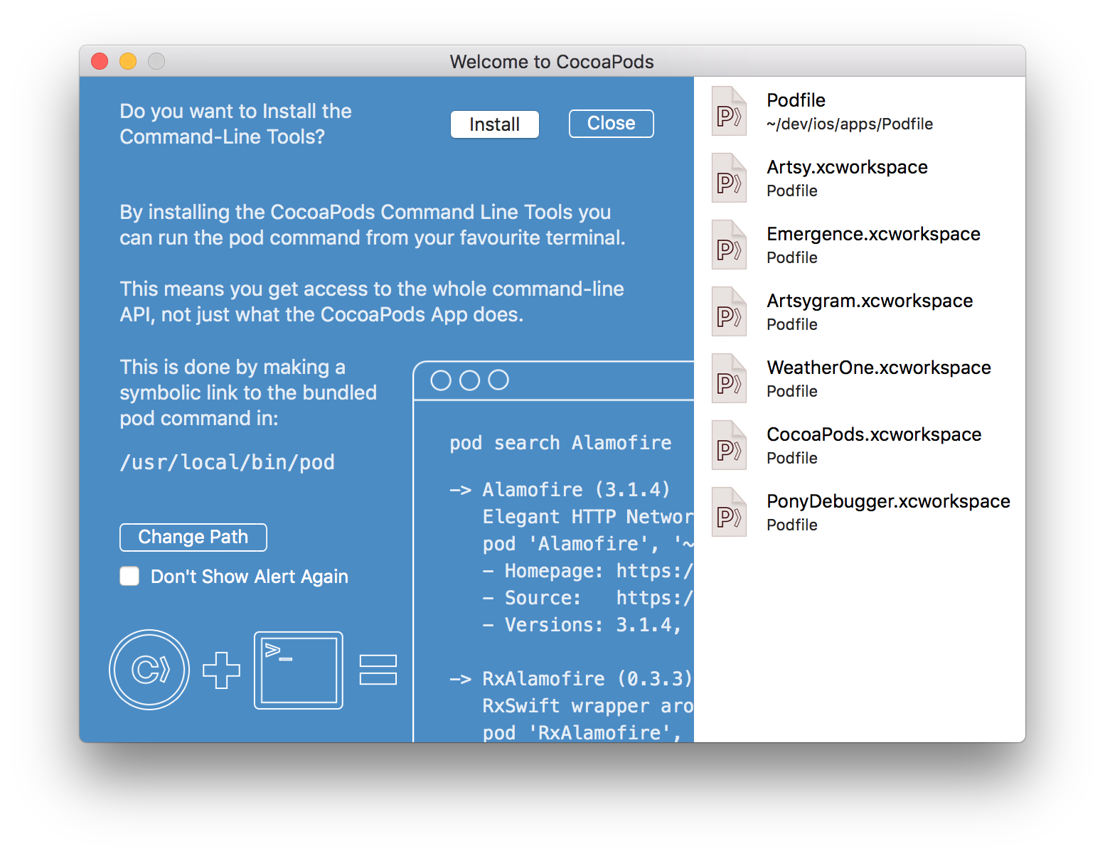 Install Cocoa Pods Fasrplan